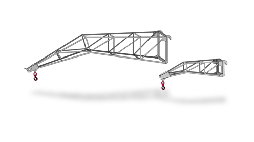Fly Jib Hooks for suspended loads up to 1500 kg