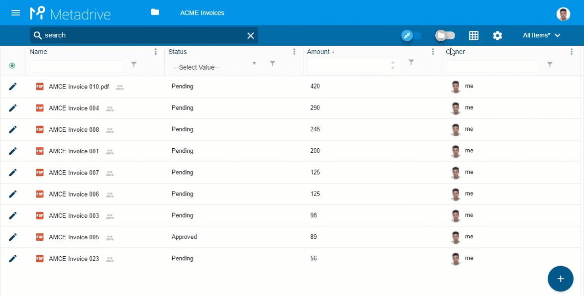 Quick look to the interface - Metadrive
