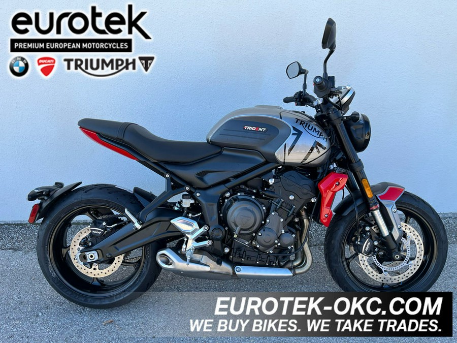 2023 Triumph Trident 660 Silver Ice Diablo Red for sale in Oklahoma ...