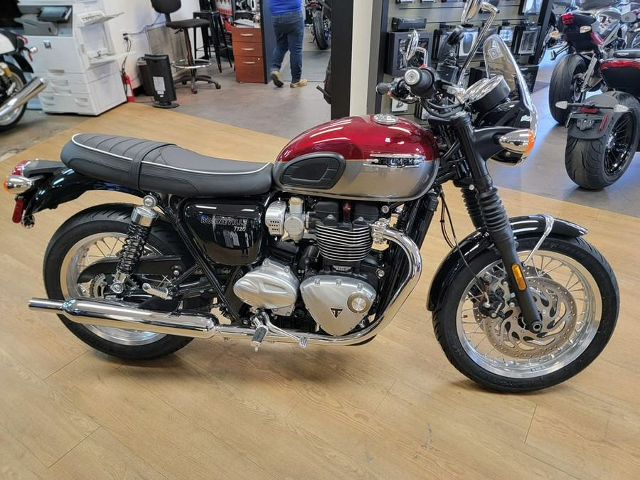 2023 Triumph Bonneville T120 Cordovan Red Silver Ice for sale in Irving, TX