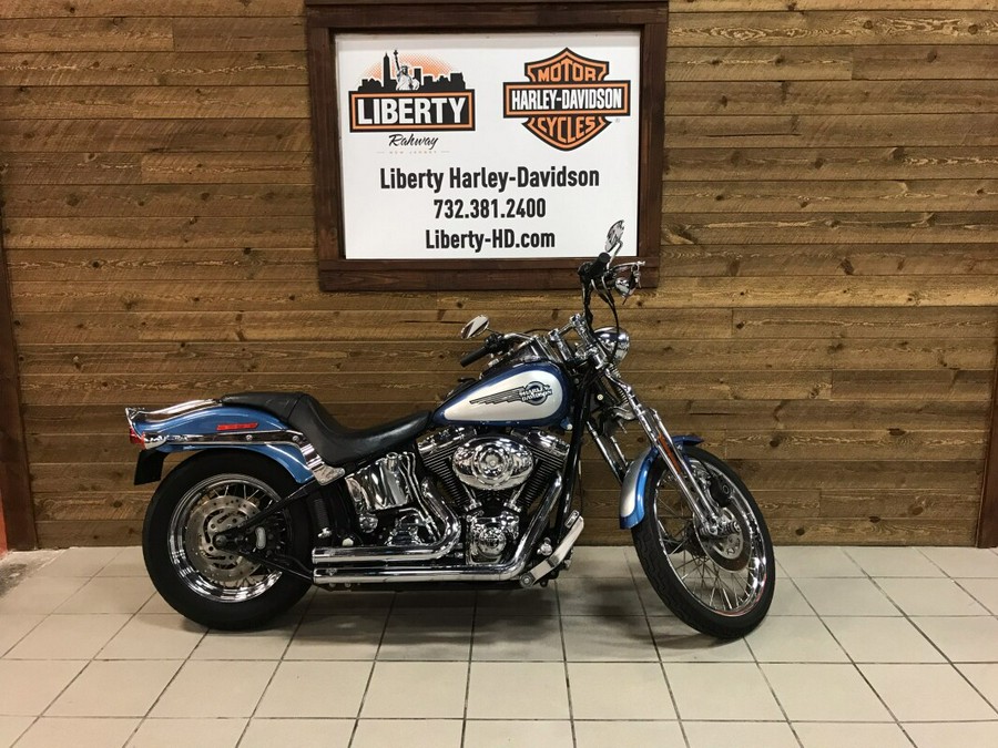 2005 Springer Softail Two-Tone Chopper Blue and Brilliant Silver FXSTS ...