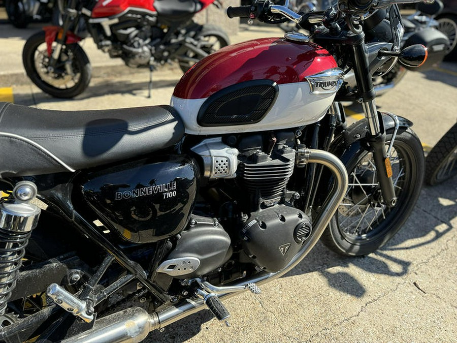 2022 Triumph Bonneville T100 Carnival Red/Fusion White for sale in ...