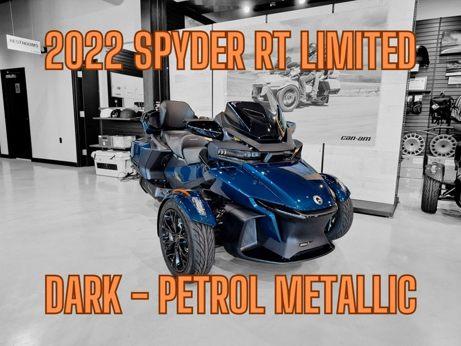 2022 Can-Am® Spyder RT Limited Dark - Petrol Metallic for sale in ...