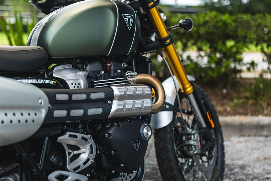 2023 Triumph Scrambler 1200 XE Matte Khaki Green Matte Jet Black for ...