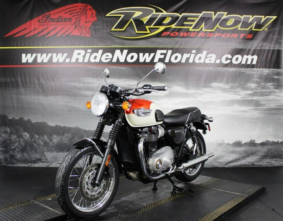 2017 Triumph Bonneville T100 New England White/Intense Orange for sale ...