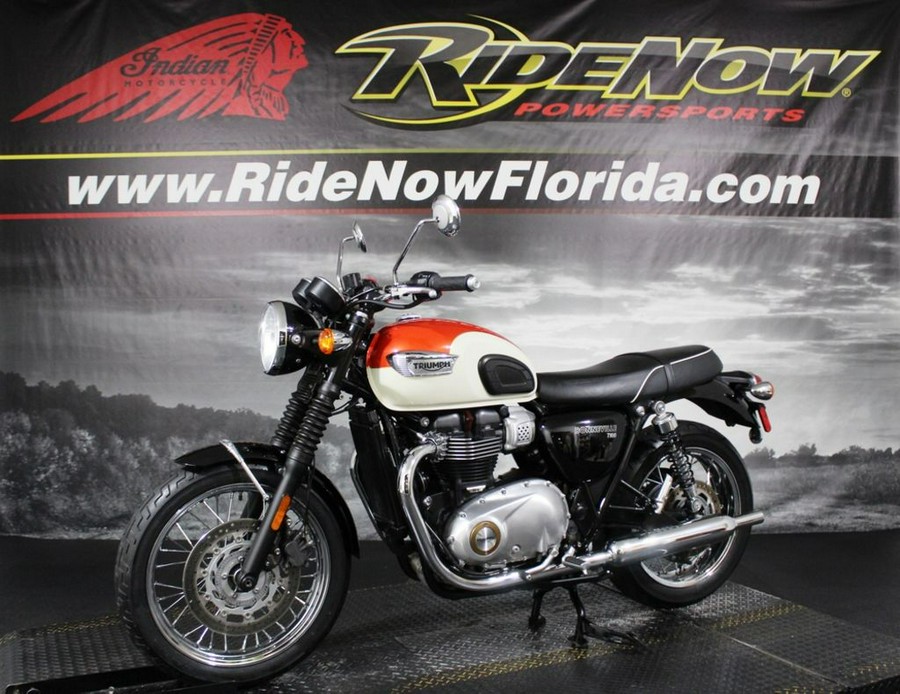 2017 Triumph Bonneville T100 New England White/Intense Orange for sale ...