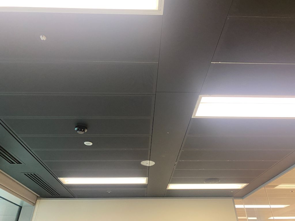 Demountable suspended ceiling panels - black | Material Index