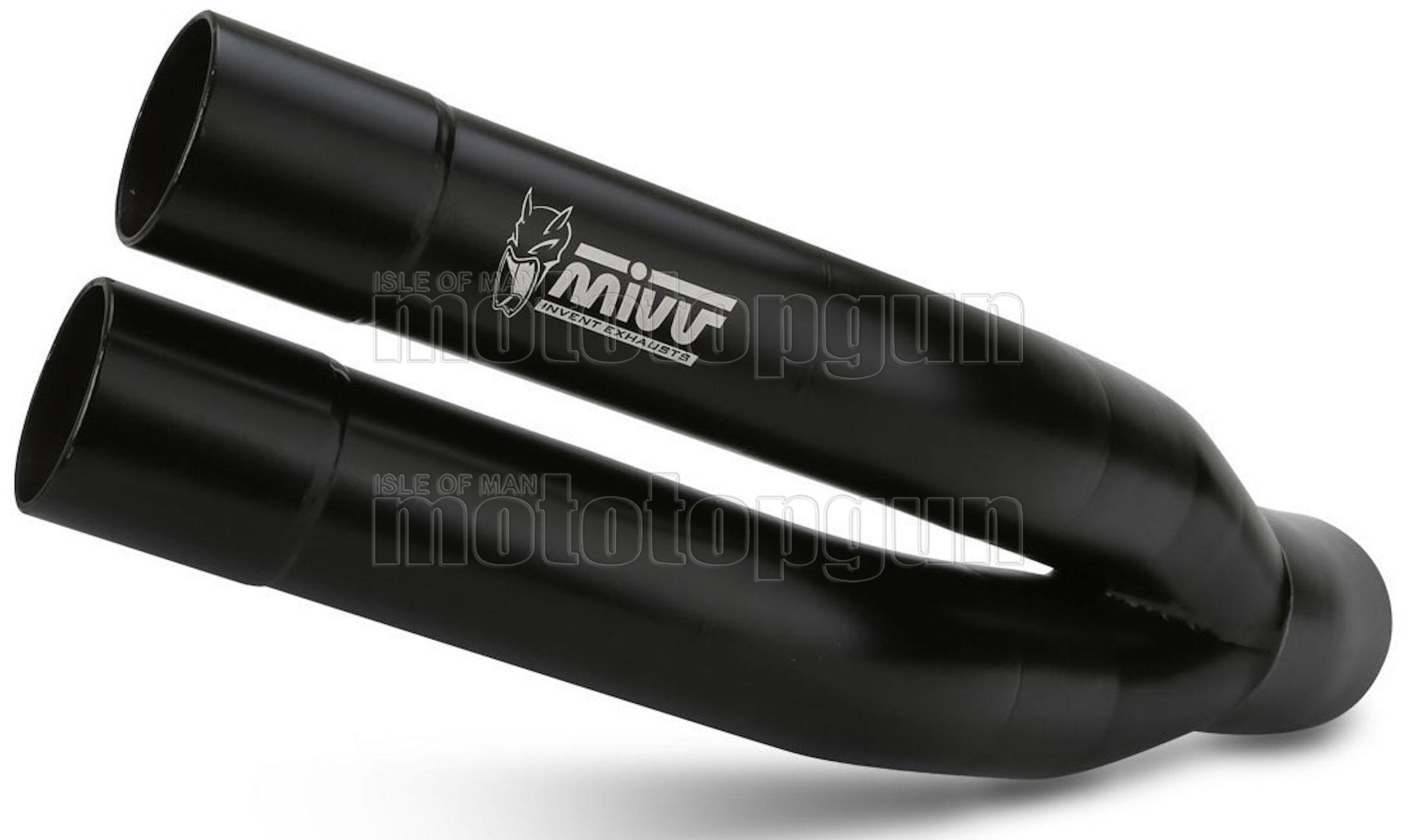 MIVV Double Gun Exhaust in Steel Black HOMOLOGATED for BENELLI 502c ...