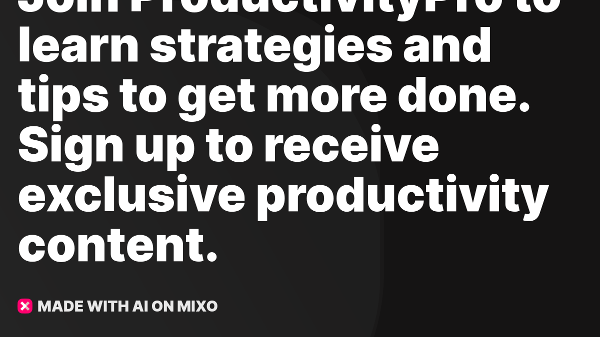 Boost Your Productivity with ProductivityPro