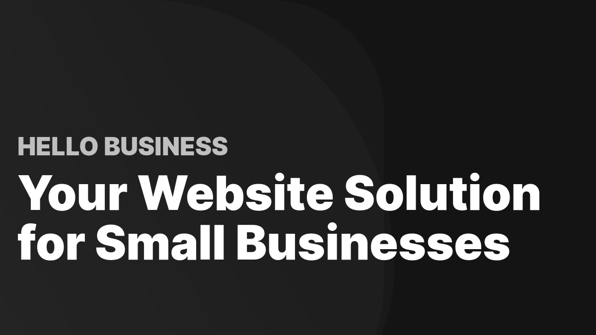 Hello Business | Freelance Website Designer