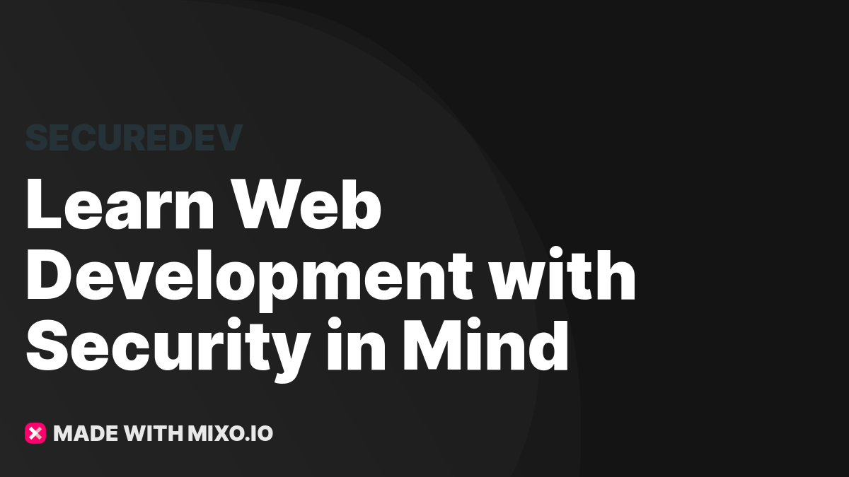 SecureDev | Web Training Tool