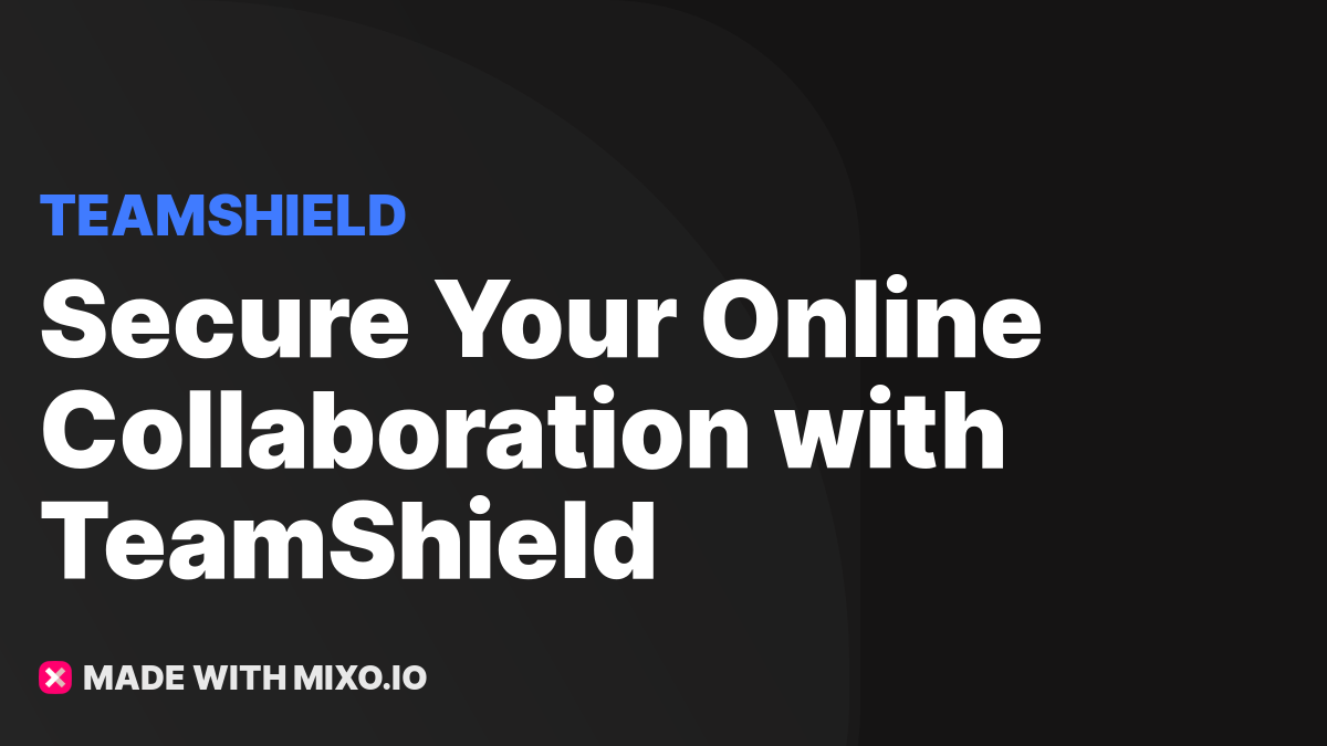 TeamShield | Take Control of Your Online Drive