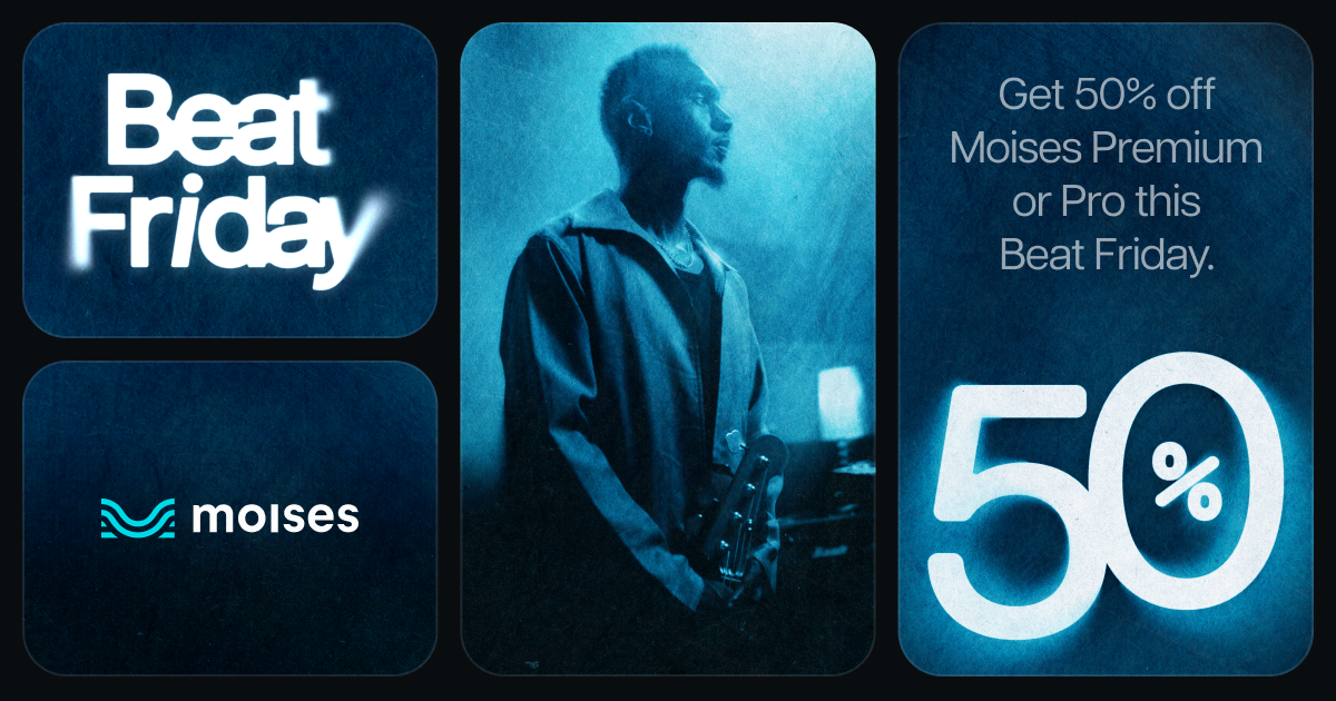 Beat Friday | Скидка 50% на тарифные планы Moises Pro и Premium