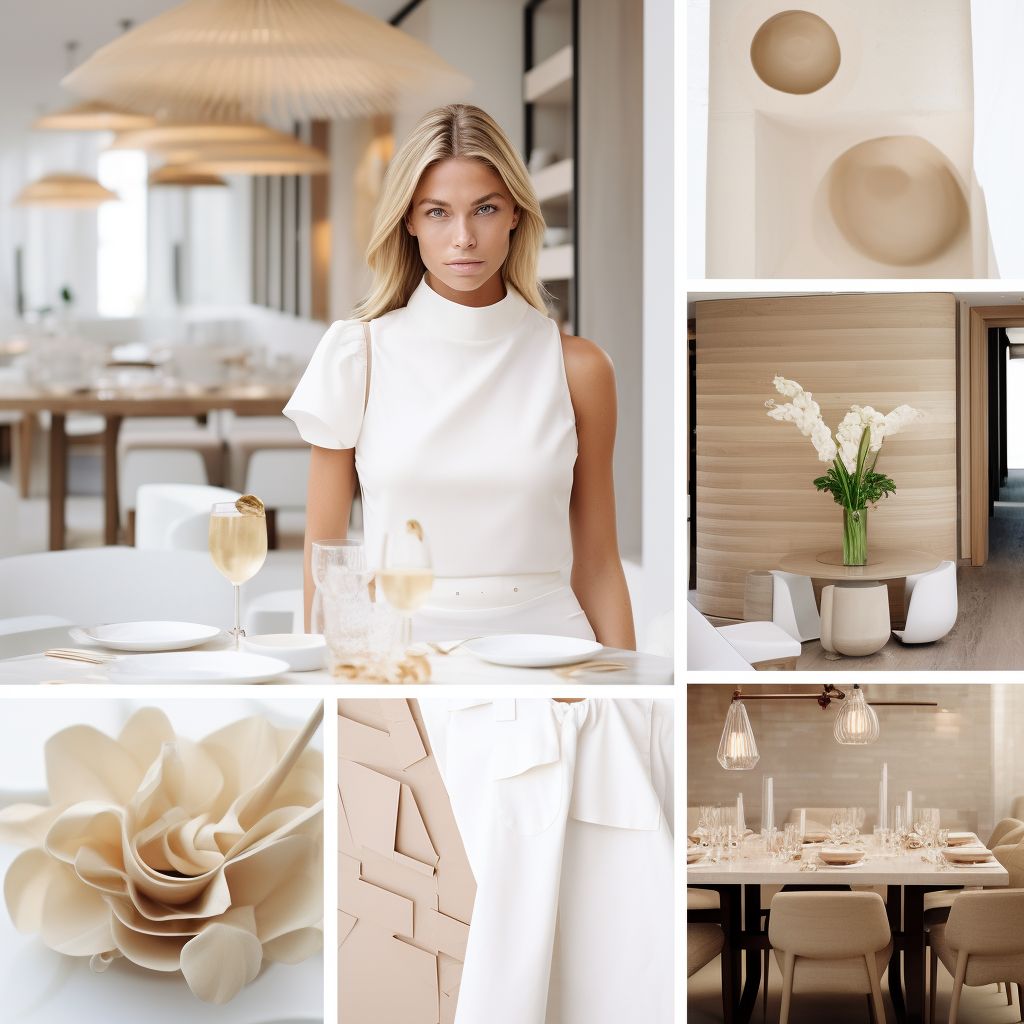 Fine Dining Restaurant Photography: White, Beige & Light Brown