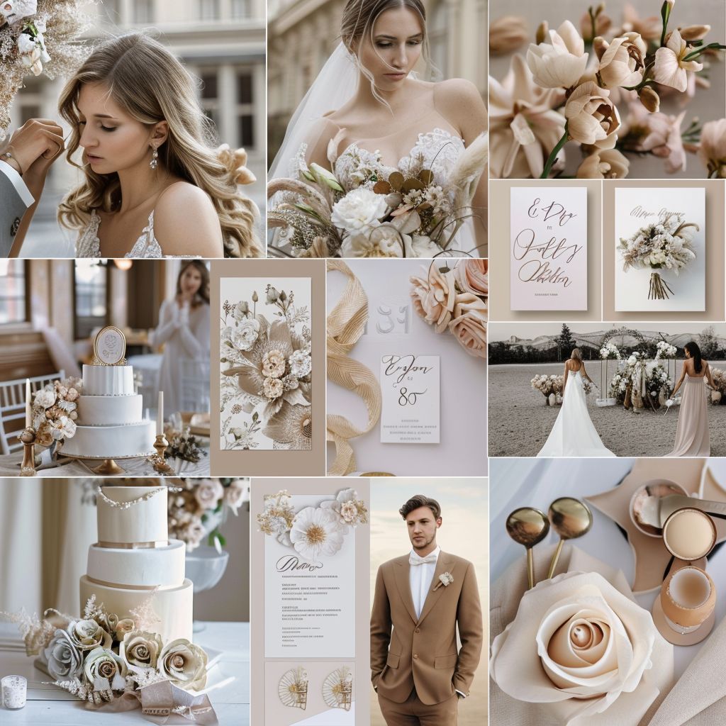 Romantic Wedding Dreams: White, Beige & Light Brown