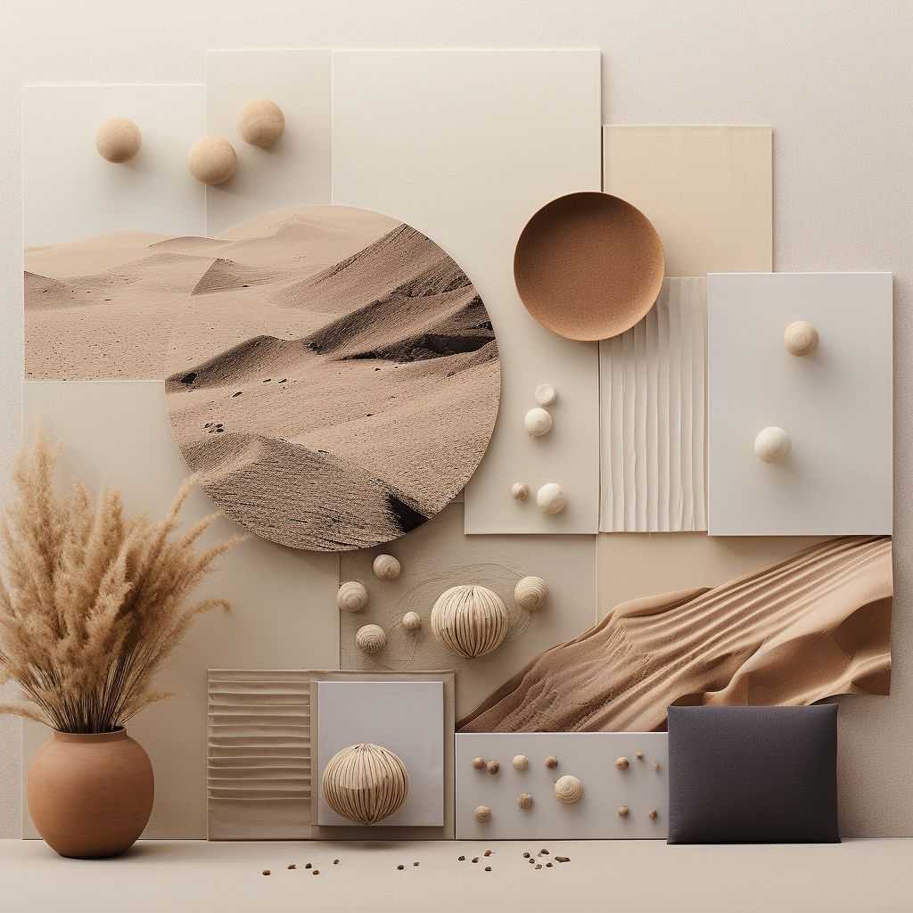 Landscape Photography: Serene White, Beige & Light Brown Mood Board