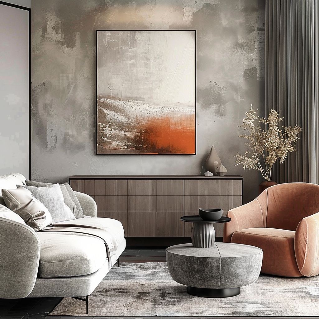 Artistic Modern Living Room with Elegant Furniture