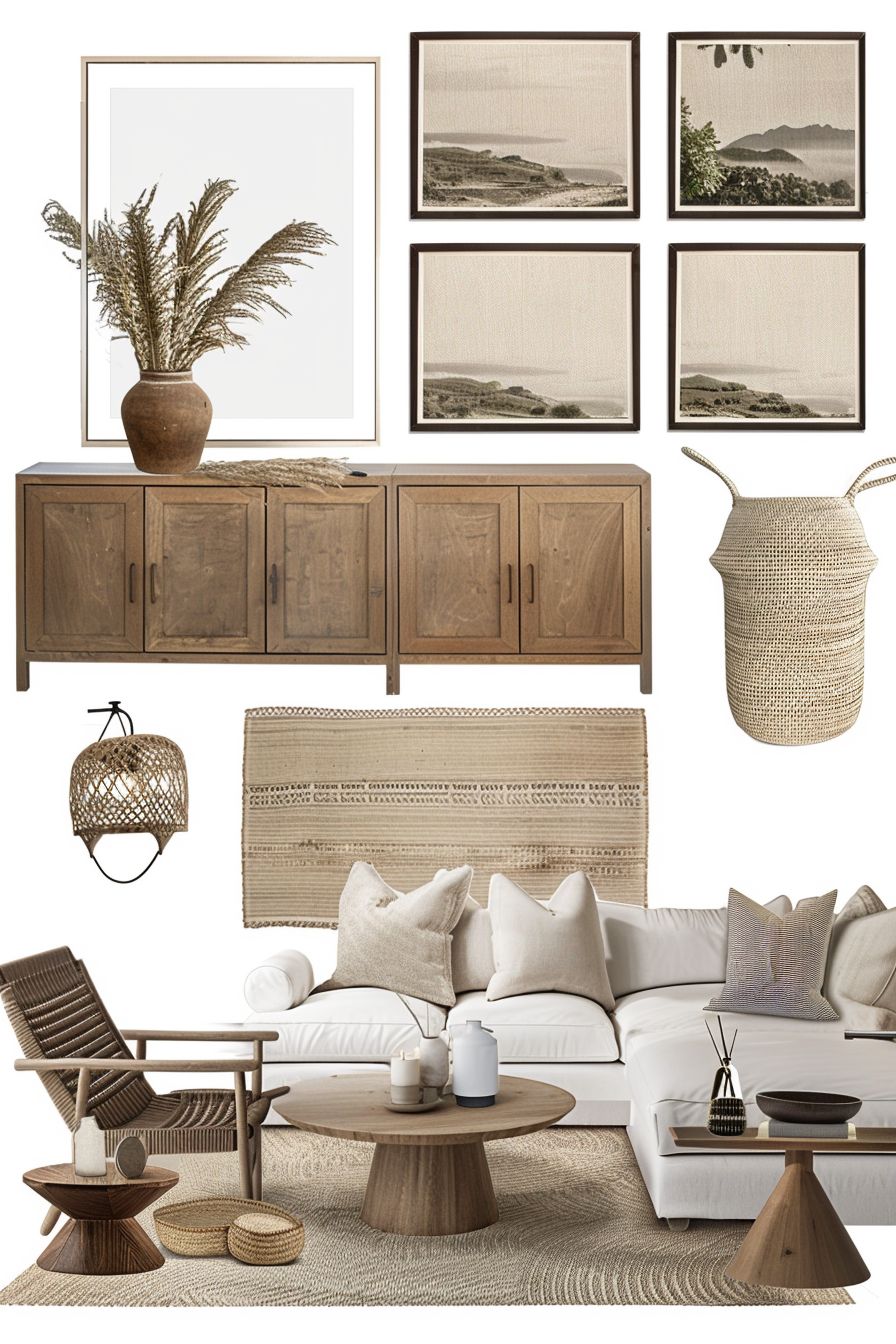 Living Room, Minimalist, Beige Mood Board Ideas