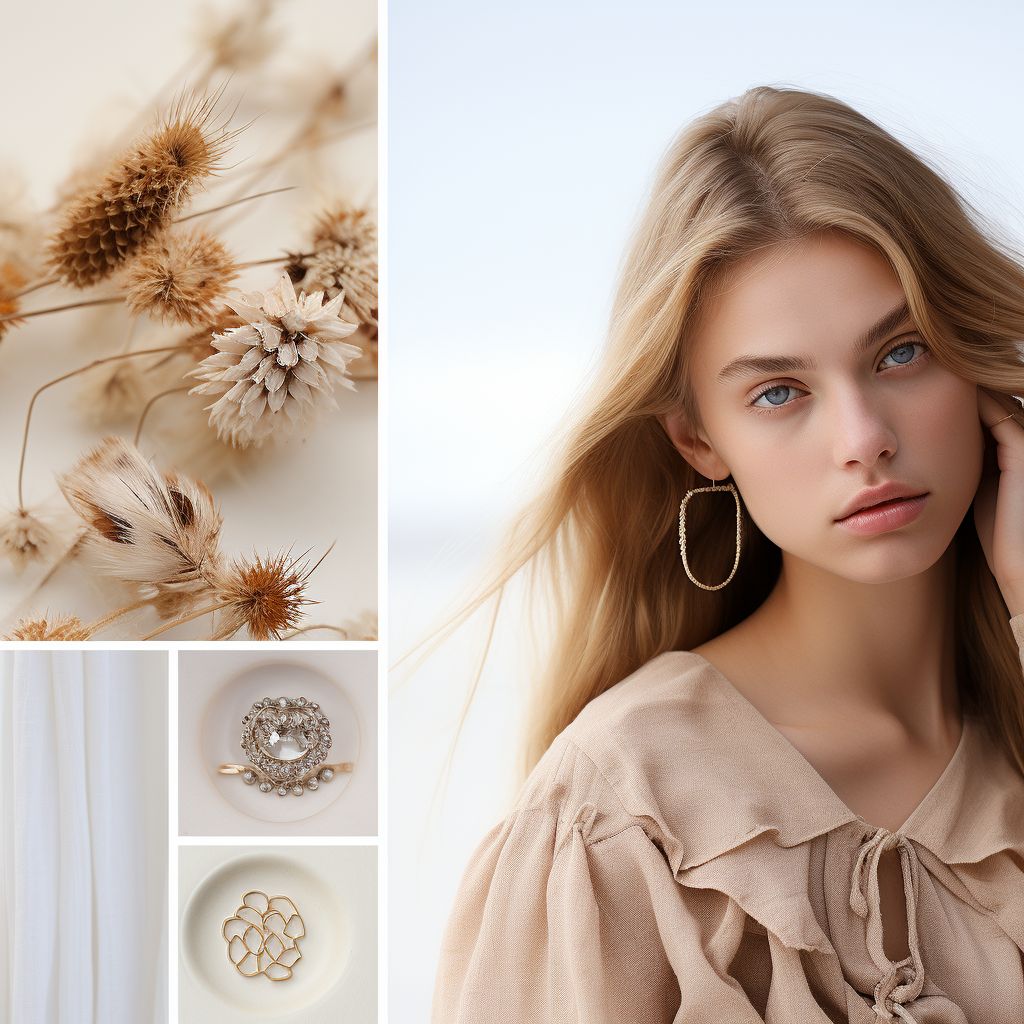 Portrait Photography Elegance: White, Beige & Light Brown