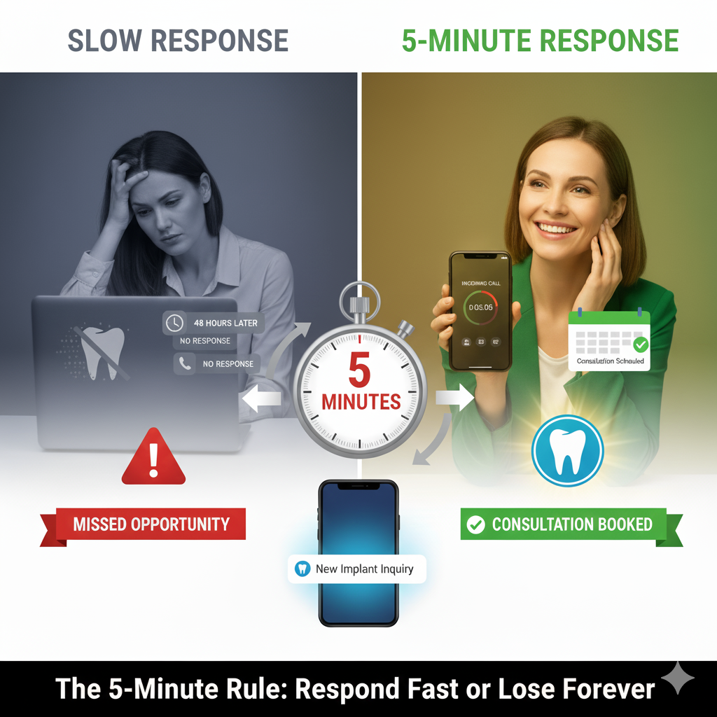 The 5-Minute Rule: How Instant Lead Response Changes Everything for Dental Implant Practices
