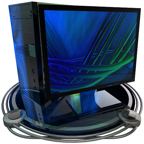 my puter blue copy - download free icon Chrome And Blue Set on Artage.io