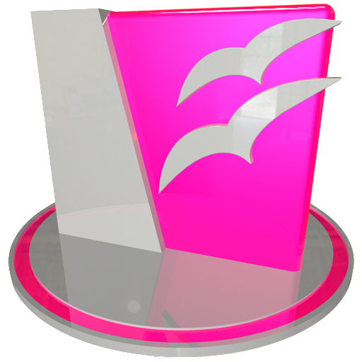 open office pink - download free icon White And Pink Icons on Artage.io