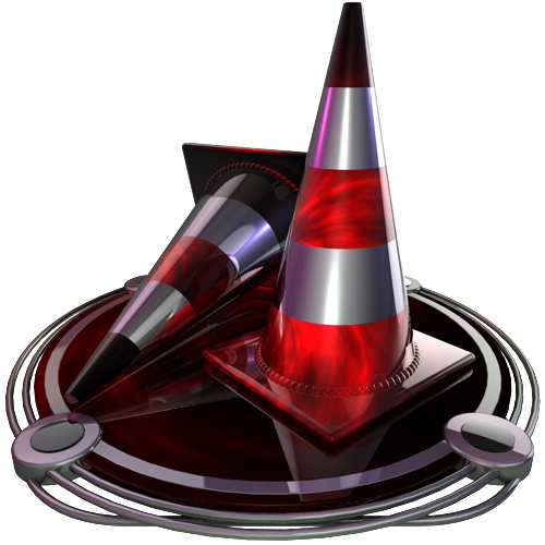 vlc player red - download free icon Chrome And Red Set on Artage.io