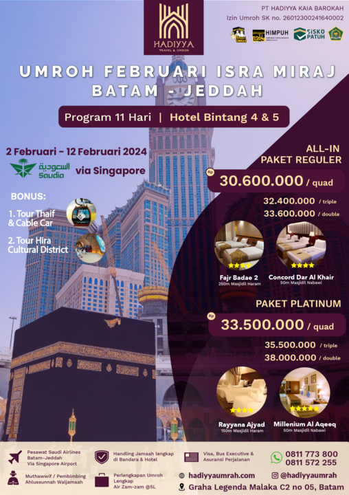 Biro Perjalanan Umroh Terdaftar Resmi - Hadiyya Umroh Travel