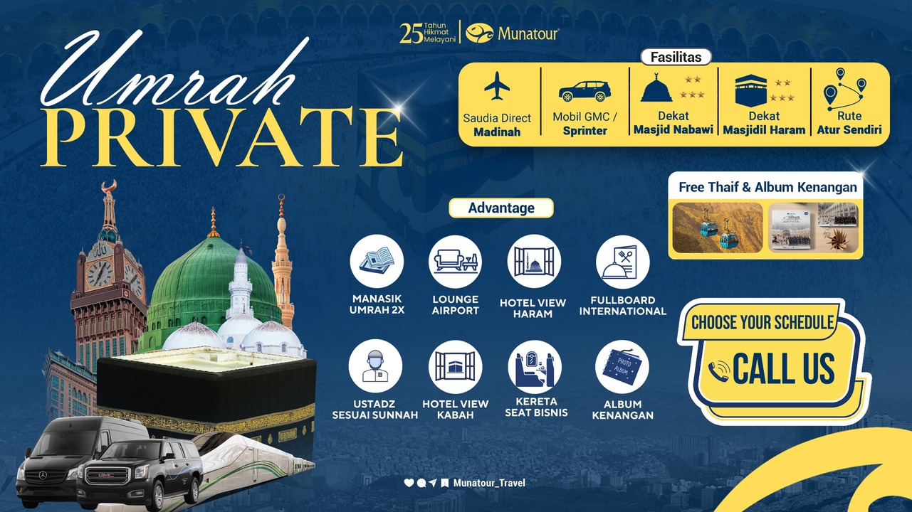 Travel Sunnah Haji VIP Umrah Wisata Halal - Munatour Travel