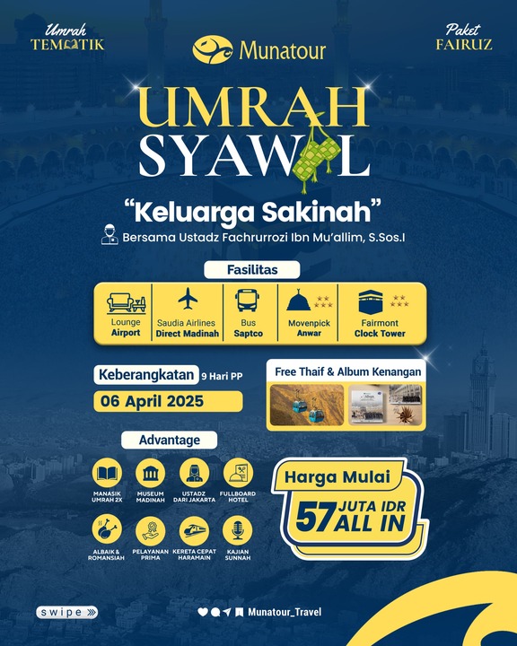 Travel Sunnah Haji VIP Umrah Wisata Halal - Munatour Travel