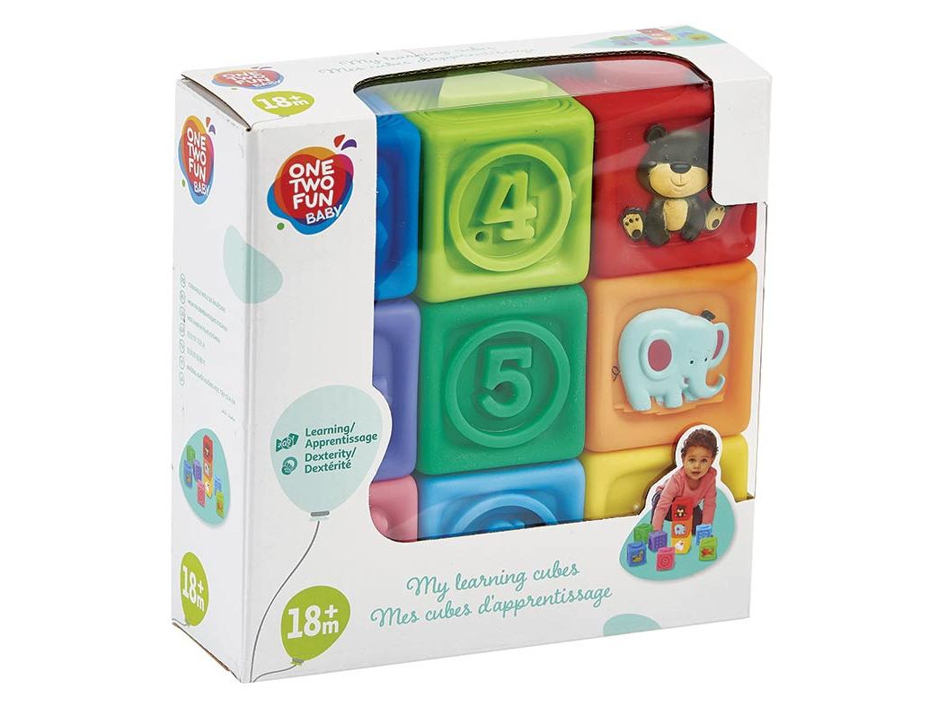 Blocos Empilhaveis One Two Fun Baby 9pc | Neomaquina Supermercados