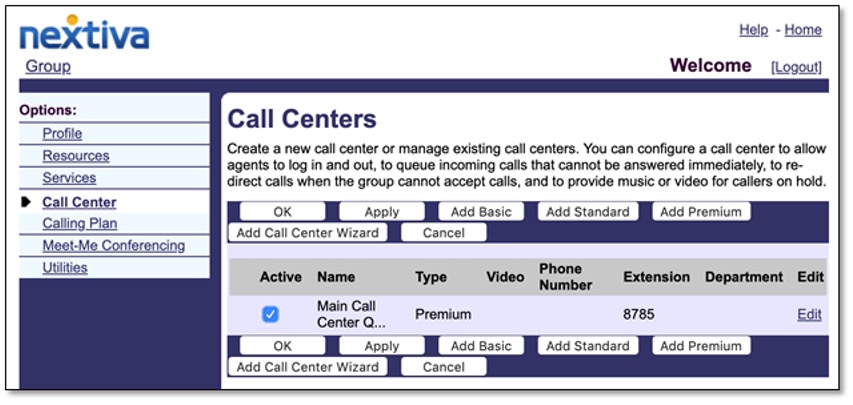 Accessing Nextiva Call Center configuration portal | Nextiva Support