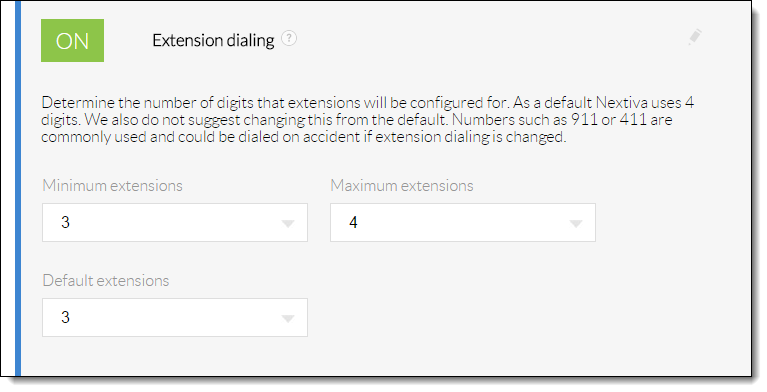 How to change the number of digits for an extension | Nextiva Support
