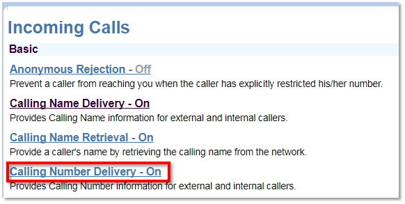Updating Calling Name and Number Settings | Nextiva Support