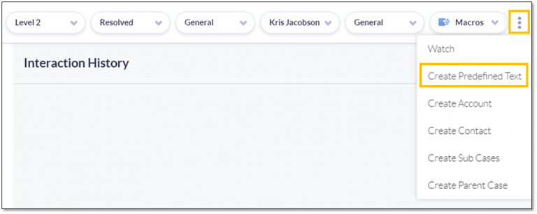 Creating macros and predefined text | Nextiva Support
