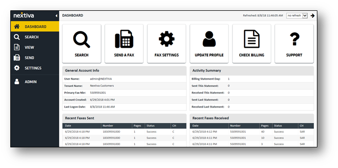 Check for Incoming Faxes | Nextiva Support