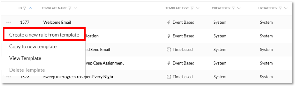 How to manage rule templates | Nextiva Support