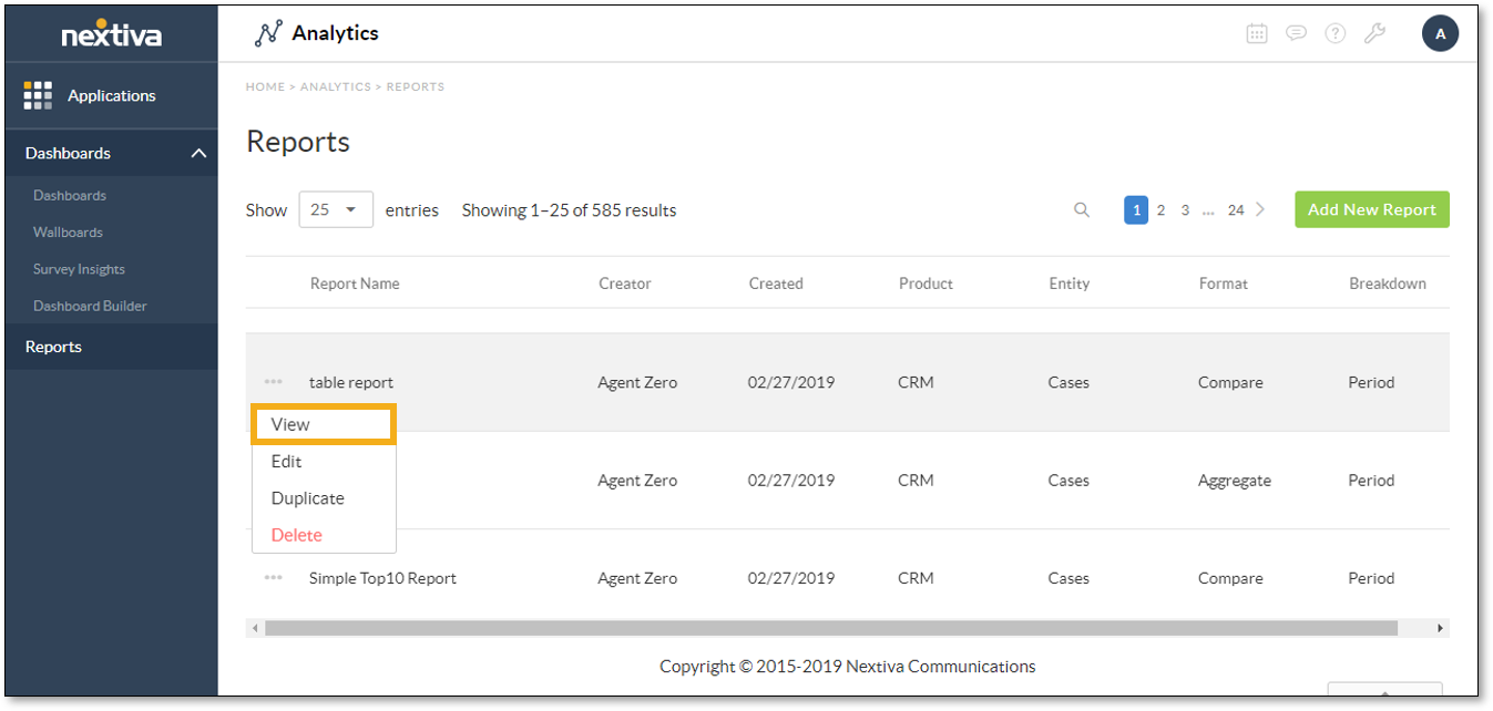 Viewing Reports in NextOS Analytics | Nextiva Support