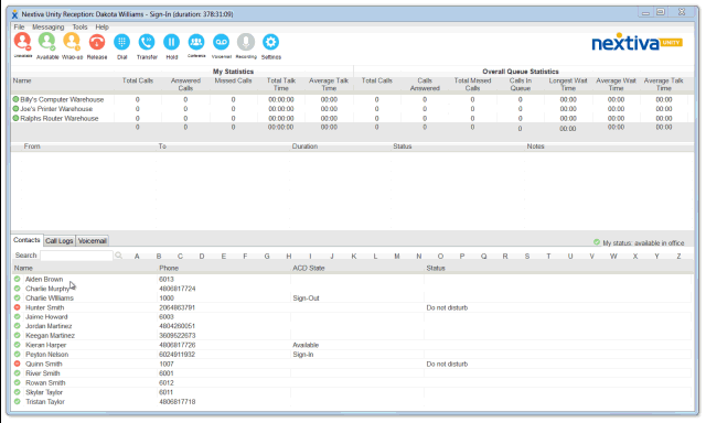 Managing Calls from Nextiva Unity | Nextiva Support