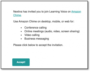 Getting Started with Amazon Chime | Nextiva Support