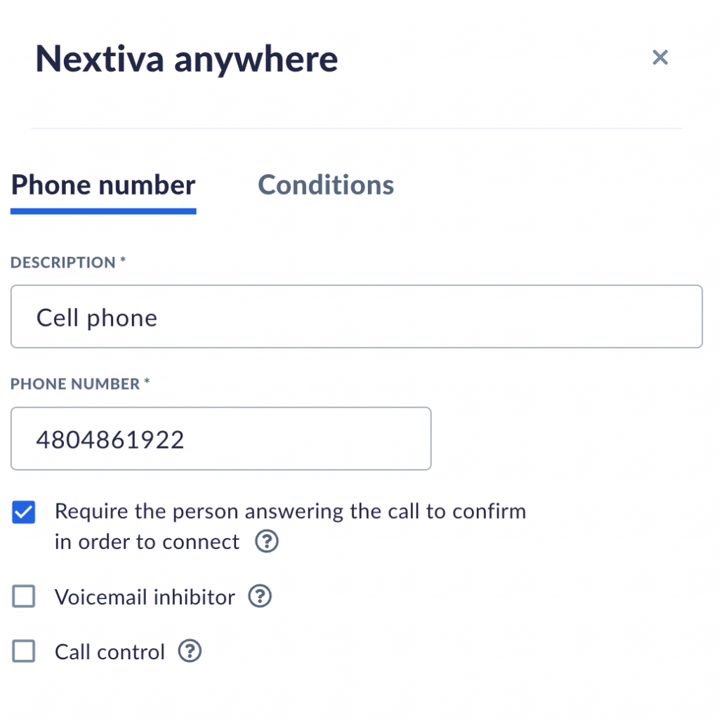 Manage voice settings | Nextiva Support