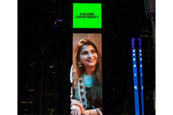 Kaushiki Chakraborty first Indian classical singer on Times Square ...