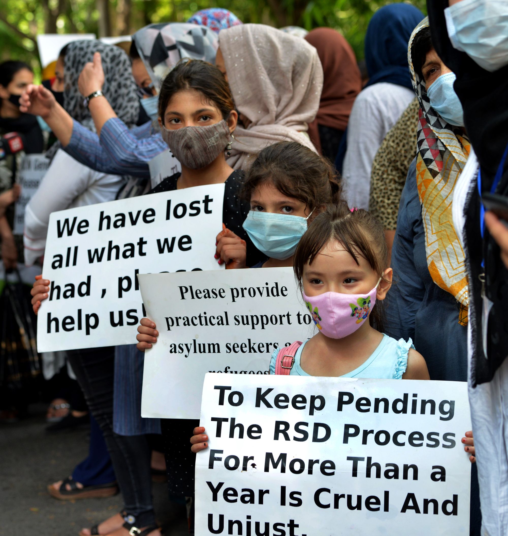 Photo feature: Afghan refugees protest in front of United Nations High ...