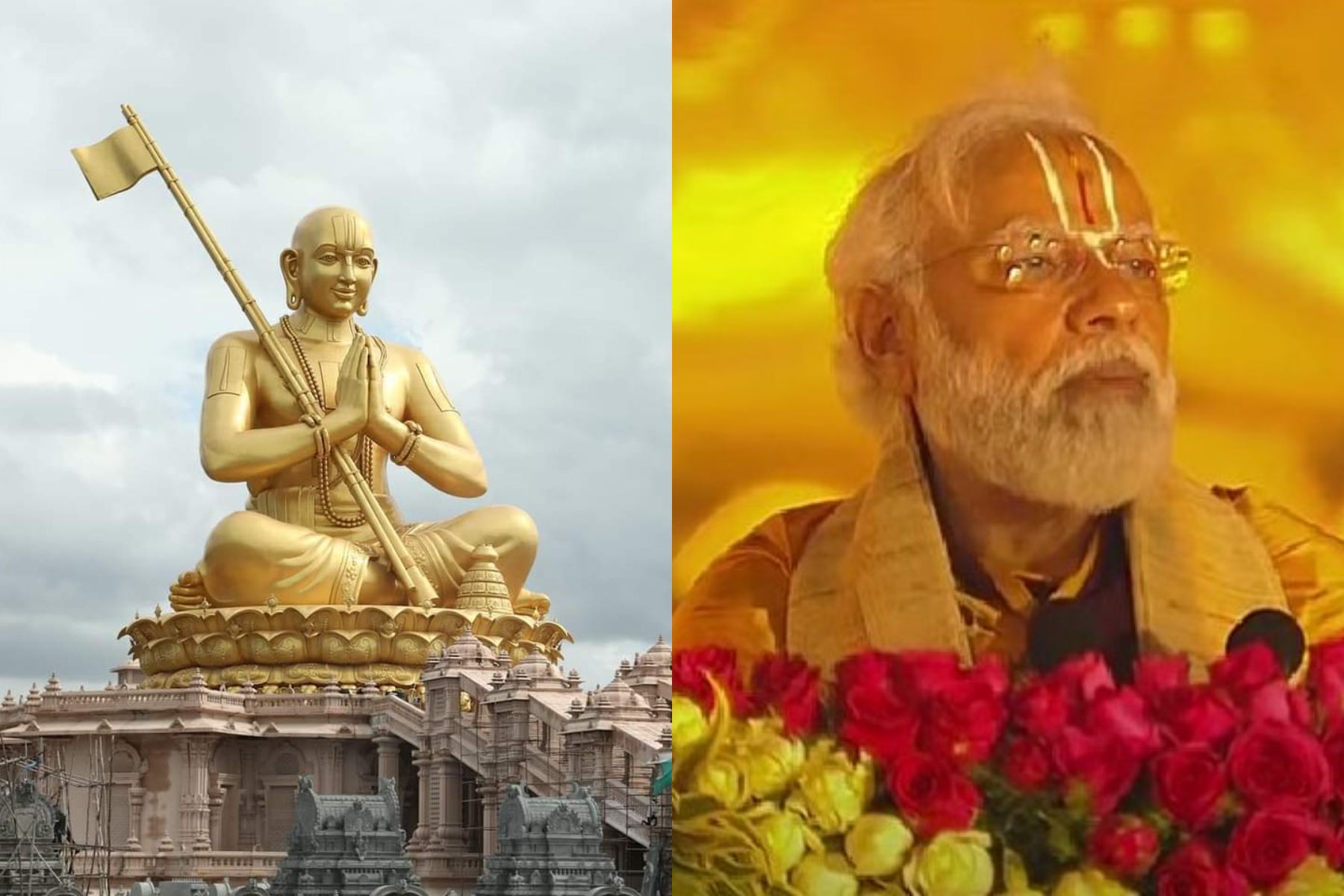 PM Modi inaugurates 216-feet tall â€˜Statue of Equalityâ€™ of Bhakti ...