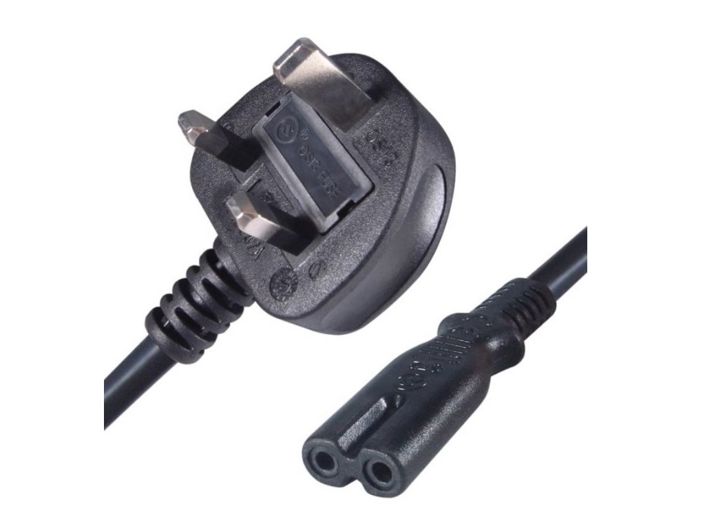 UK C7 Power Cable Black 2m | NetXL