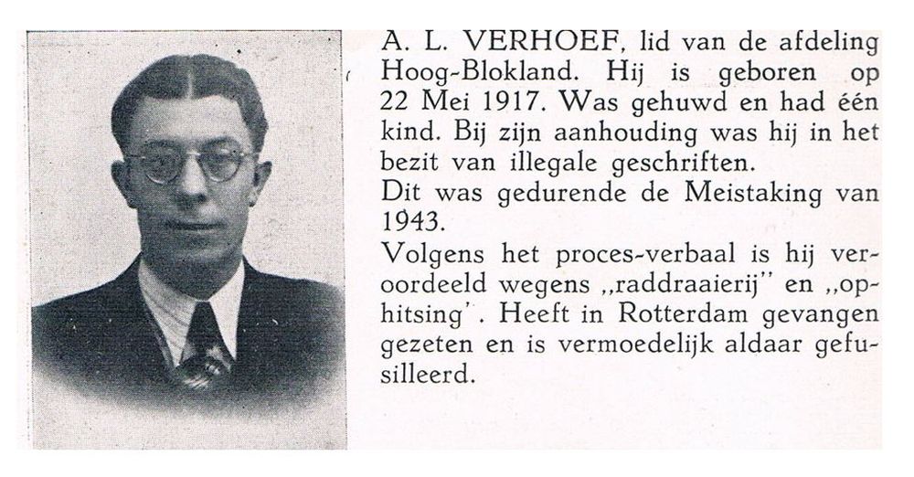 Arie Leendert Verhoef | Oorlogsgravenstichting