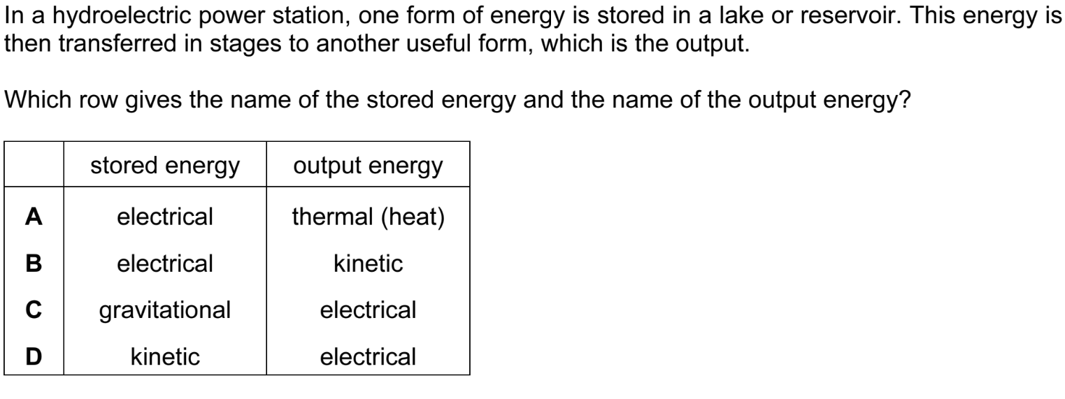 Energy Conversion Quiz (Physics Quizzes) – Olevels.Com