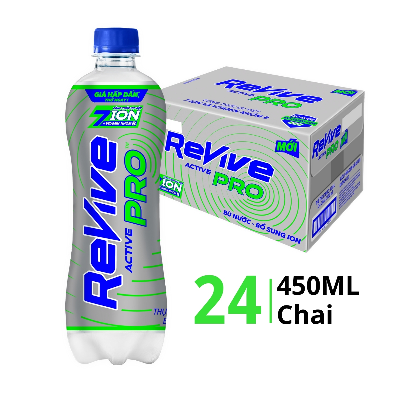 Thùng nước uống điện giải Active Pro Revive chai 450ml (24 Chai ...