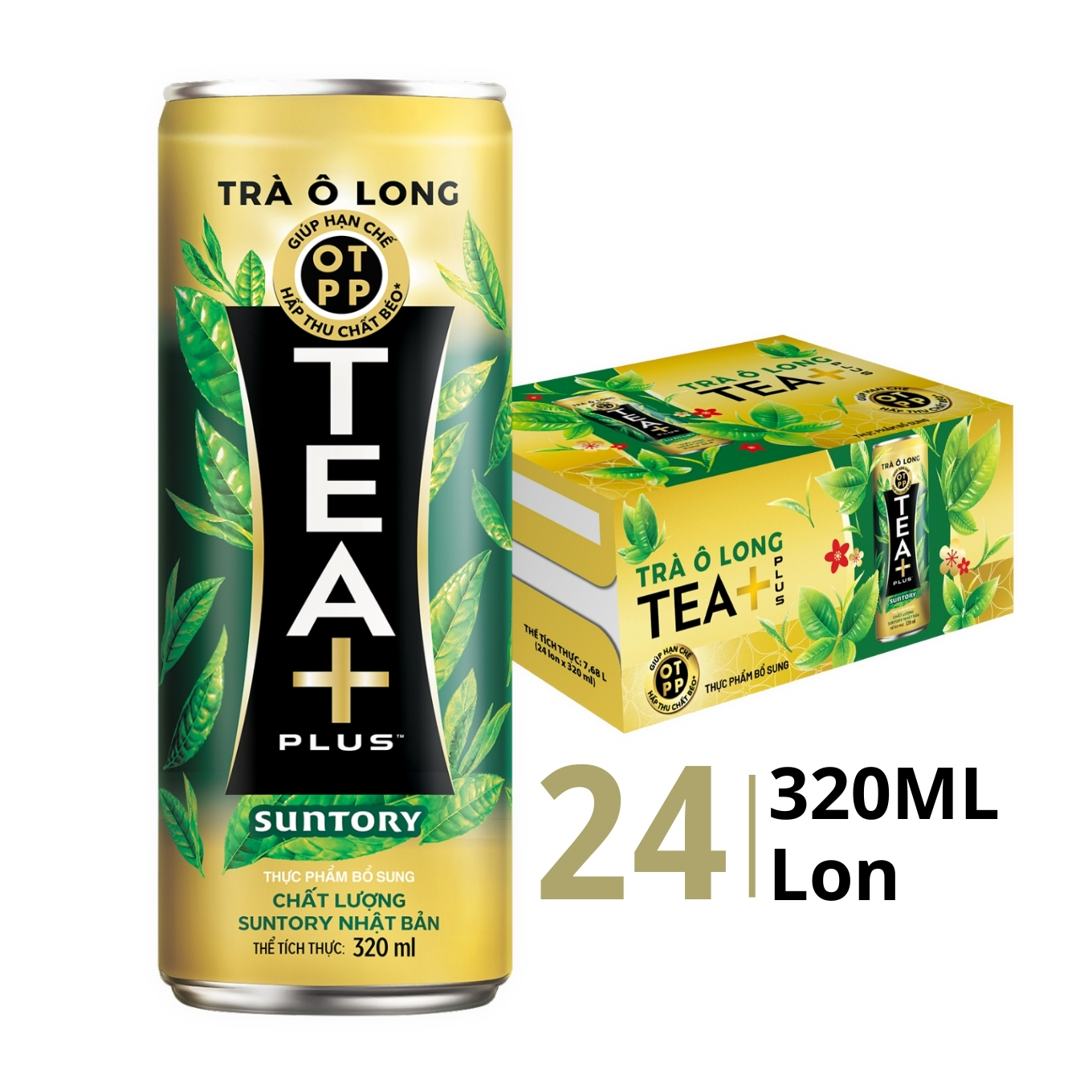 Thùng 24 lon trà oolong Oolong Tea+ 320ml - Chuỗi siêu thị thực phẩm ...