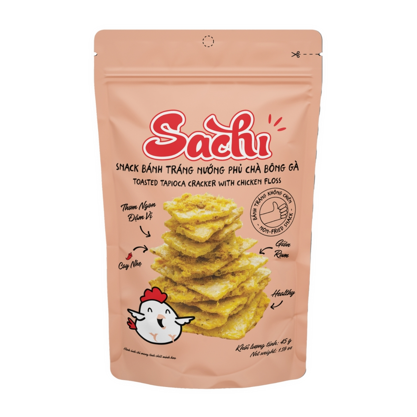 Snack bánh tráng nướng phủ chà bông gà Sachi gói 45g - Chuỗi siêu thị ...